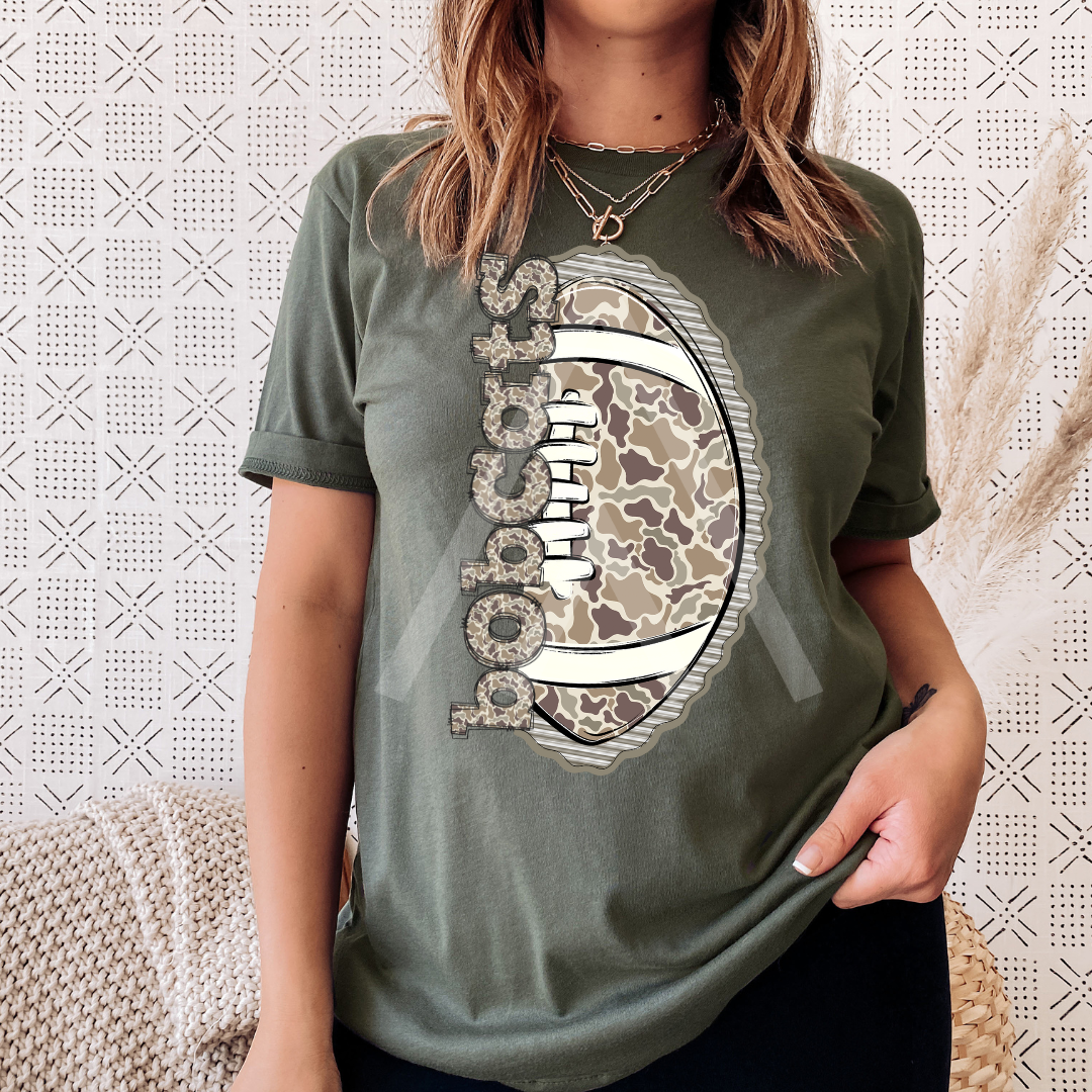 Inverted Camo Mascot Football – Up North Screen Prints
