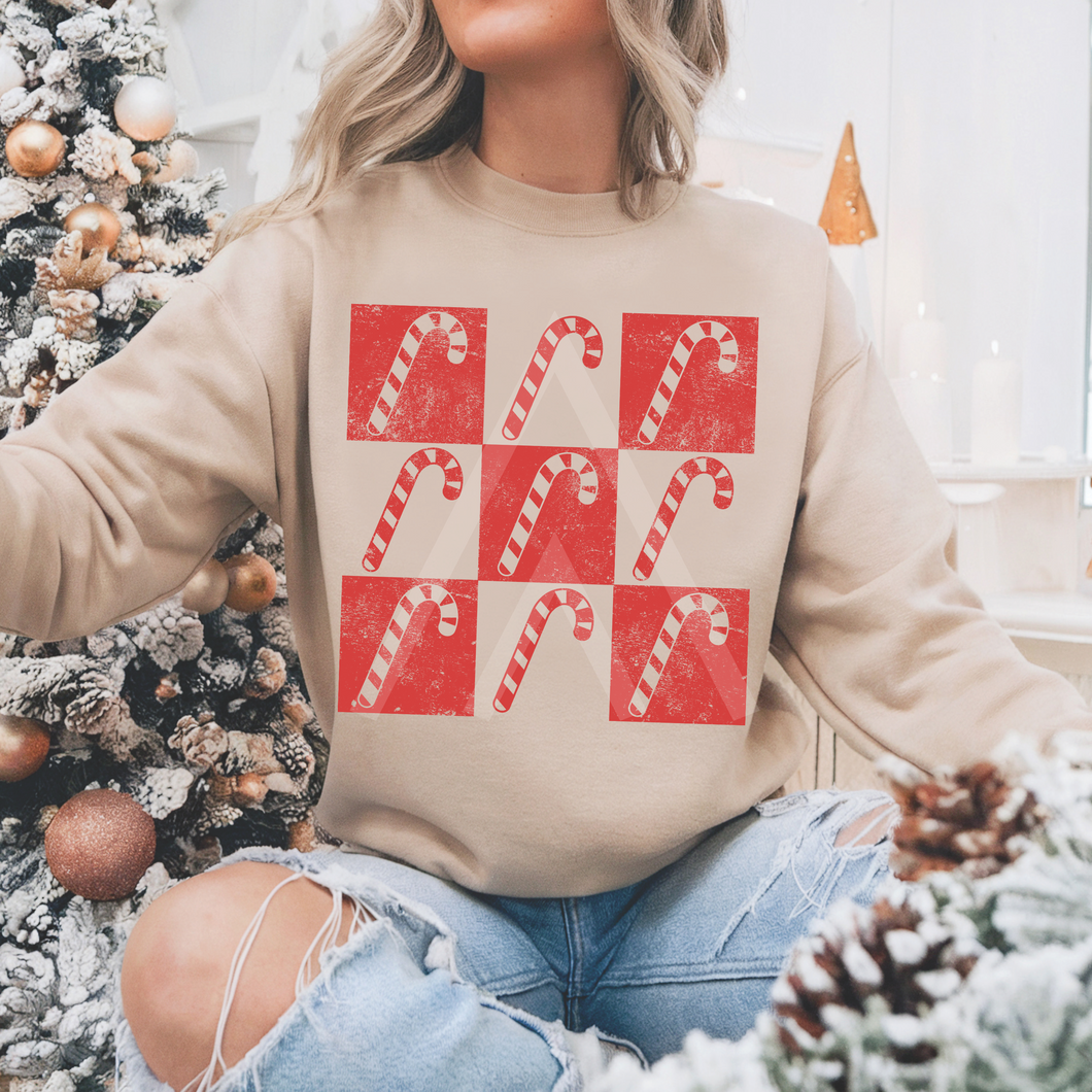 Candy Cane Checker – Up North Screen Prints