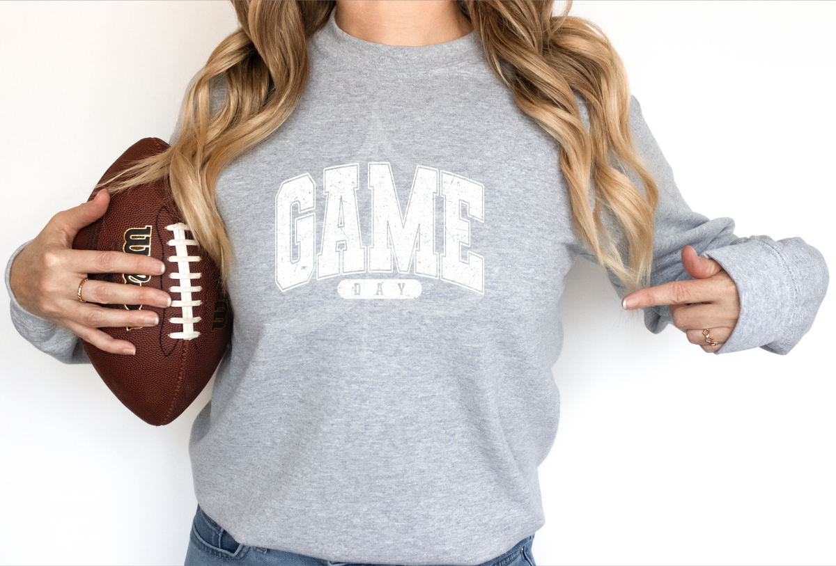 Distressed Varsity Game Day – Up North Screen Prints