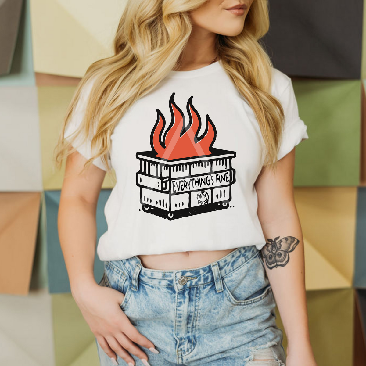 Everything Is Fine Fire – Up North Screen Prints