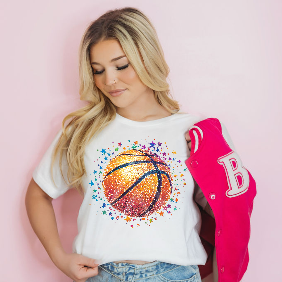Glitter Basketball – Up North Screen Prints