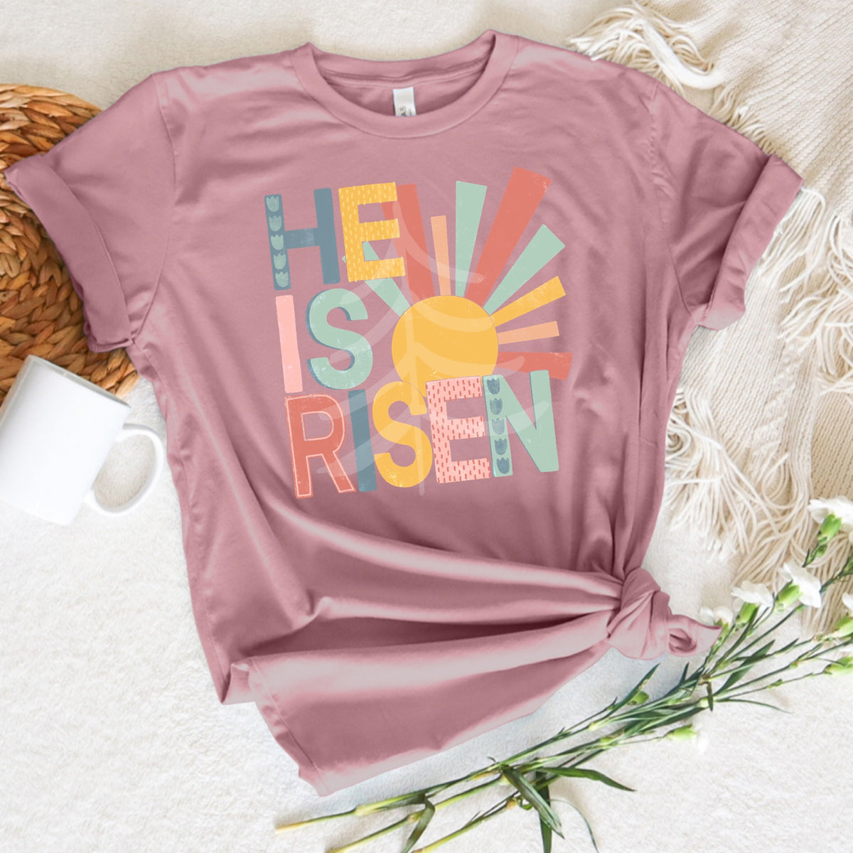 Pastel He Is Risen – Up North Screen Prints