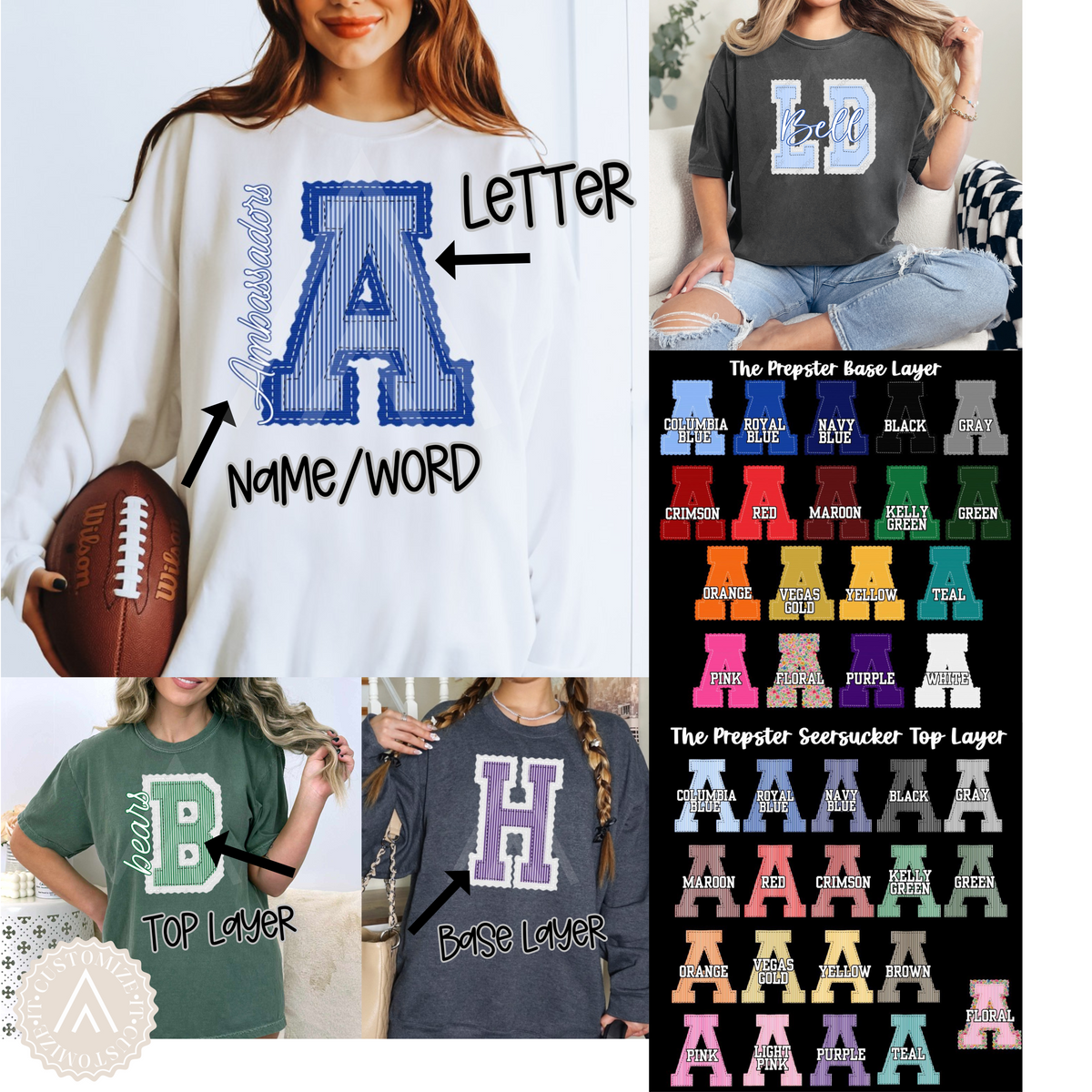 Prepster Initial – Up North Screen Prints