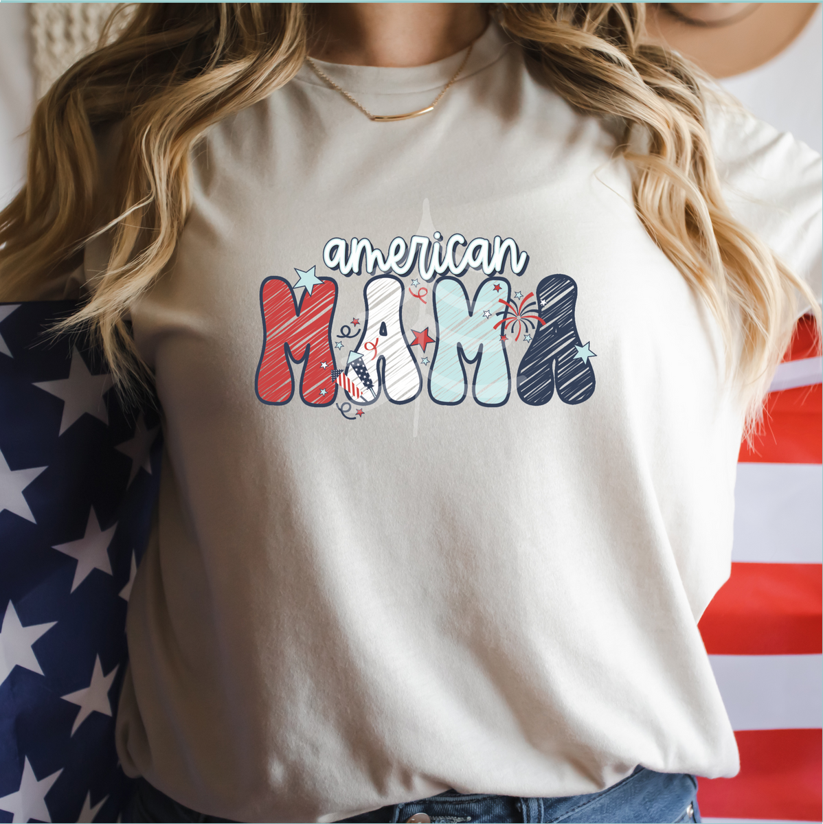 Scribble American Mama – Up North Screen Prints