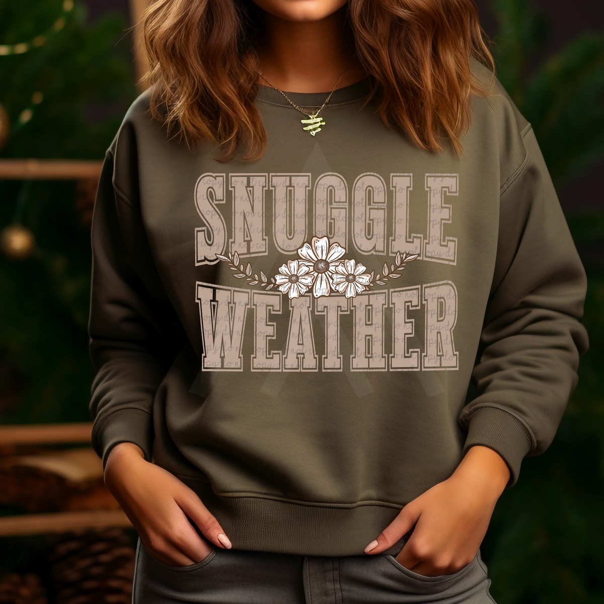 Snuggle Weather Flowers – Up North Screen Prints