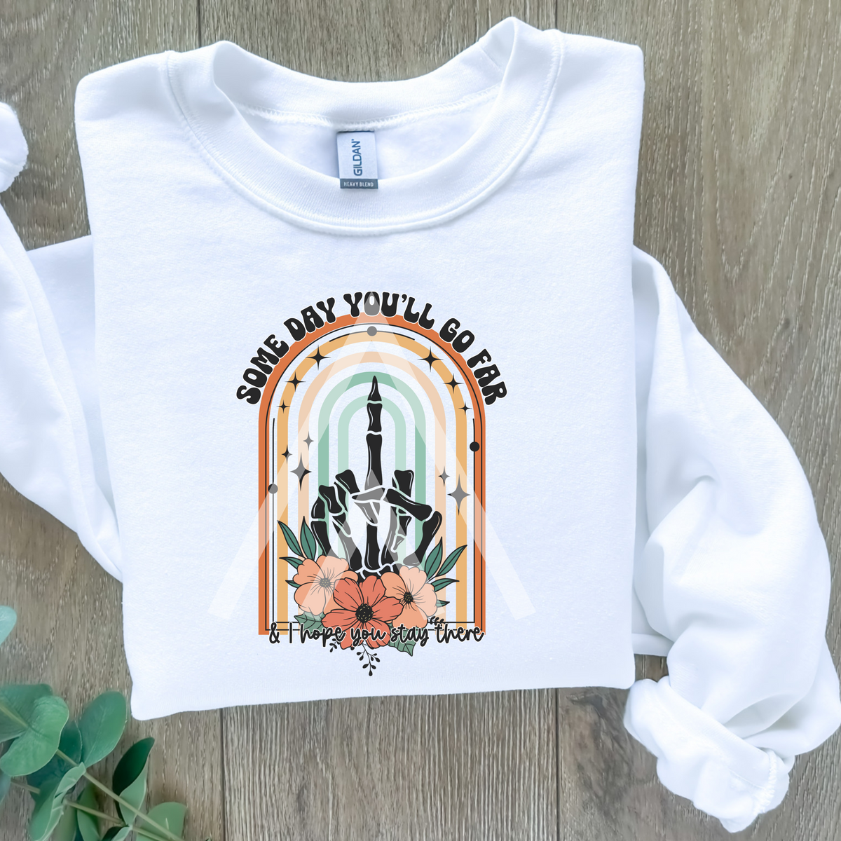 Some Day You'll Go Far Skeleton Hand – Up North Screen Prints