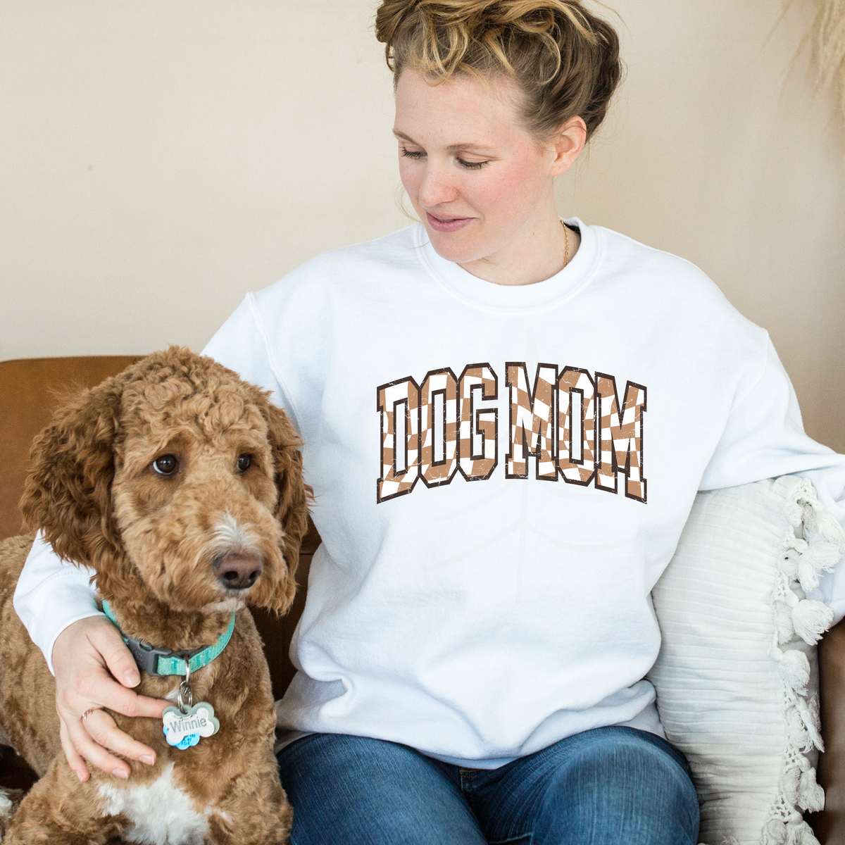 Checkered Dog Mom – Up North Screen Prints