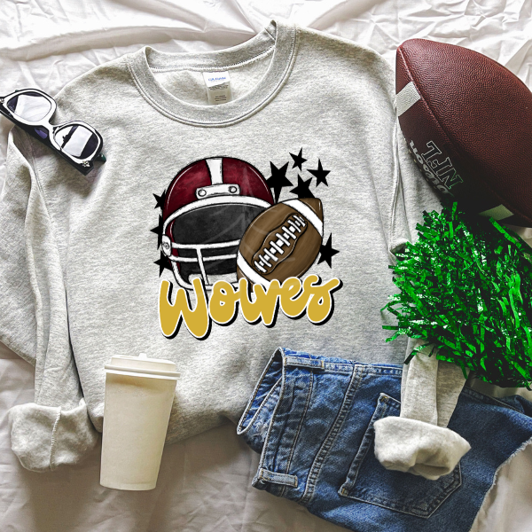 Wolves Football Helmet – Up North Screen Prints