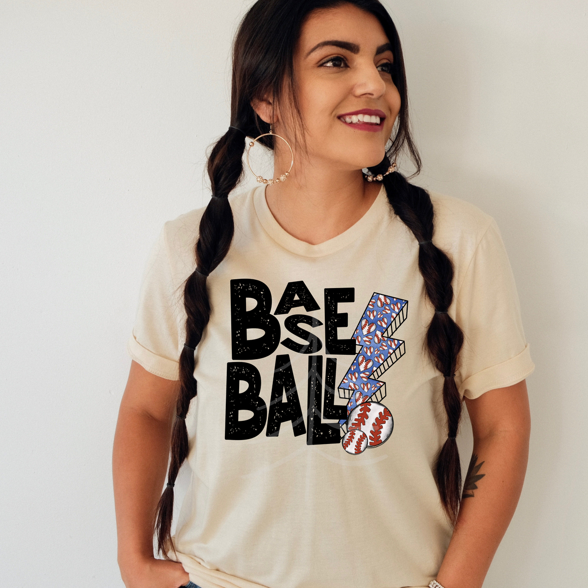 Baseball Lightning Bolt – Up North Screen Prints